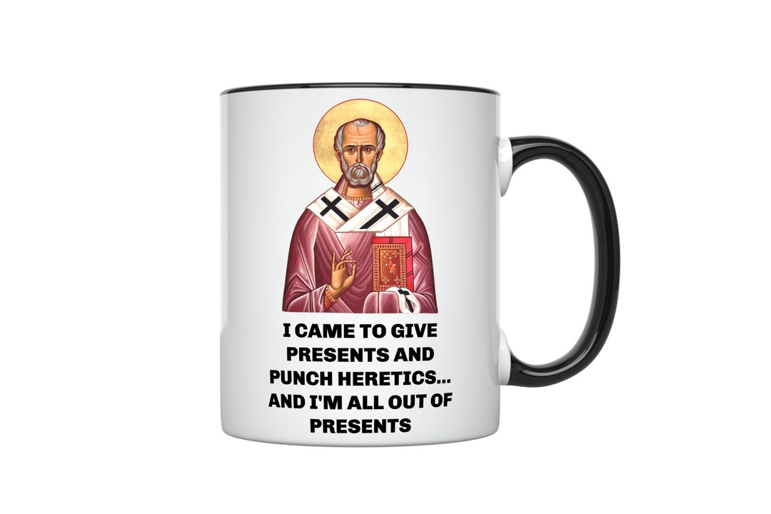 Saint Nicholas St Nick Catholic Themed Christmas Two Toned Coffee Mug ...