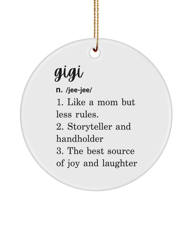 Gigi Definition Christmas Tree Ornament Funny Grandparent - Etsy