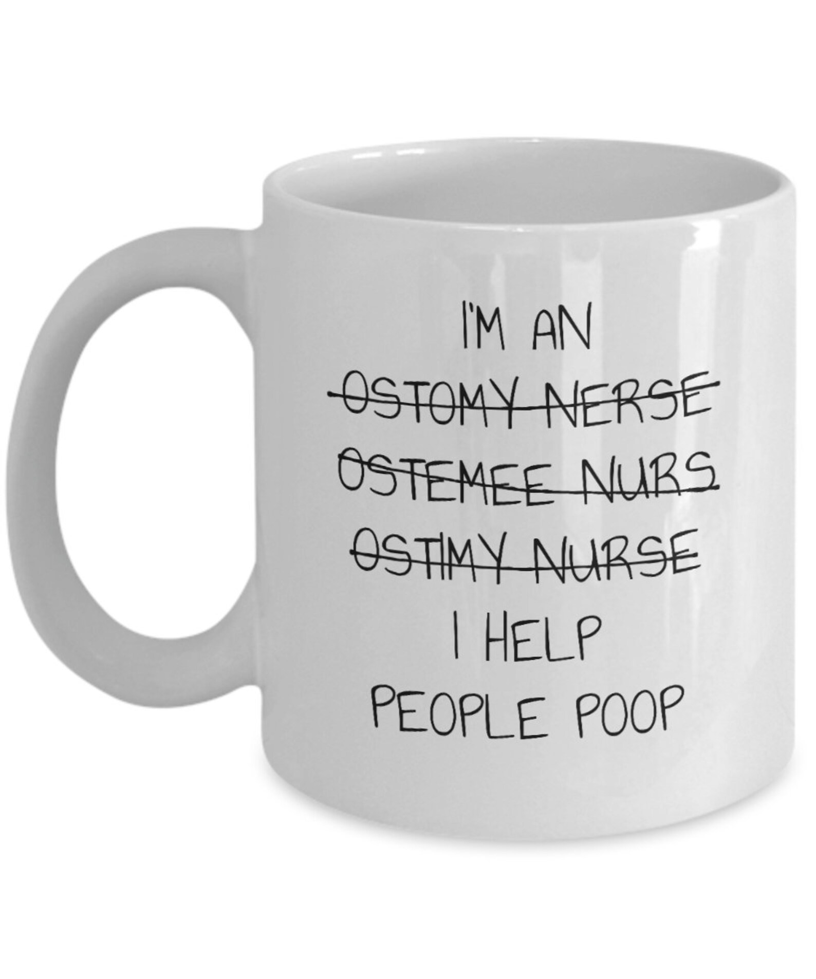 Ostomy nurse mug I help people poop funny apprentice student | Etsy