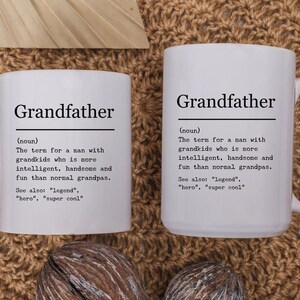 Grandfather Noun Mug, Grandpa Coffee Mug, Pops Mug, Funny Gift for ...