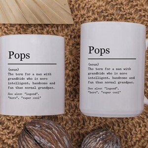 Pops Noun Mug, Pops Coffee Mug, Pops Gift, Pops Mug, Funny Gift for ...