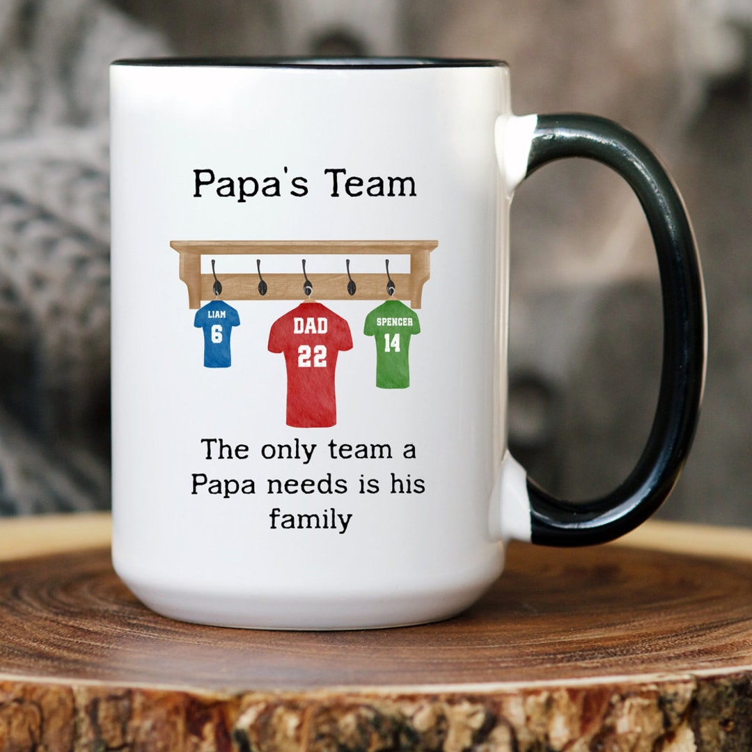 Papa Family Team Mug, Papa Football Team Mug, Birthday Gift for Papa ...