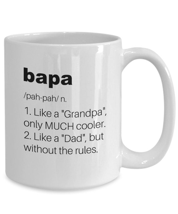 Bapa Definition Funny Papa Gift Father's Day Coffee or Tea - Etsy