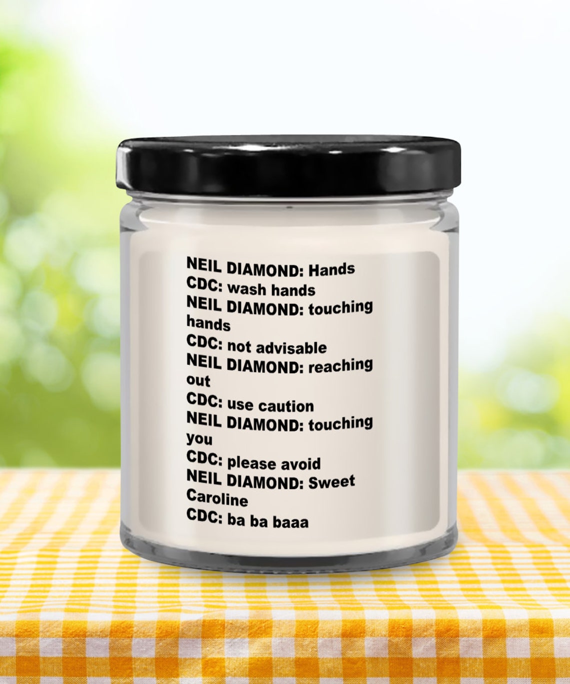 Cdc Handwashing Tips Funny Neil Diamond Song Gift Novelty Vanilla ...