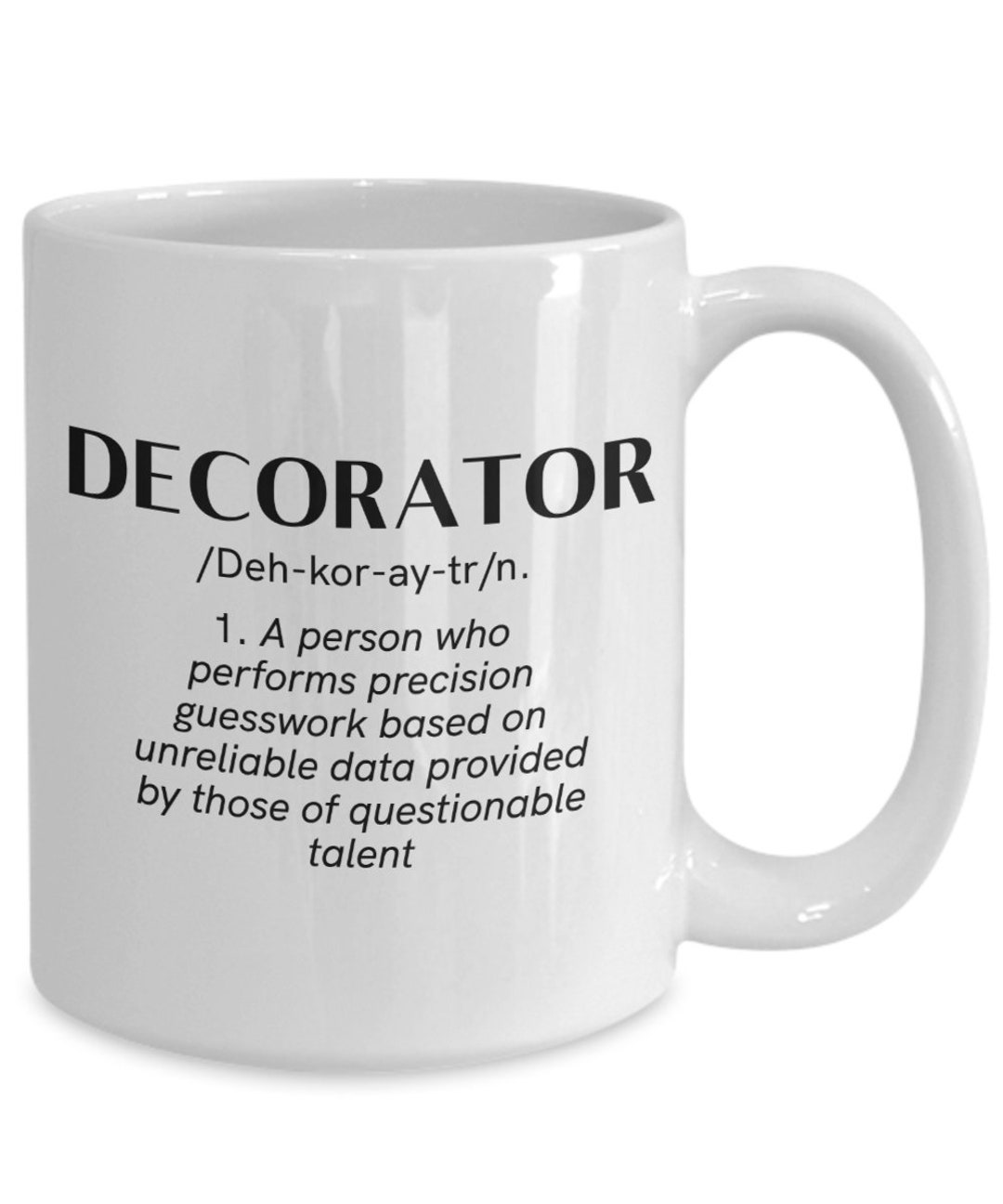 Decorator Definition Coffee Mug, Funny Job Gift for Employees, Boss Cup ...