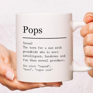 Pops Noun Mug, Pops Coffee Mug, Pops Gift, Pops Mug, Funny Gift for ...