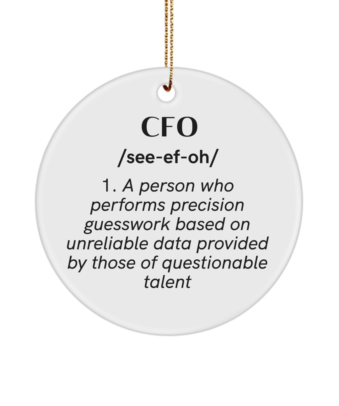 CFO Ornament Gift, Family Gift, Christmas Present, Tree Decoration ...