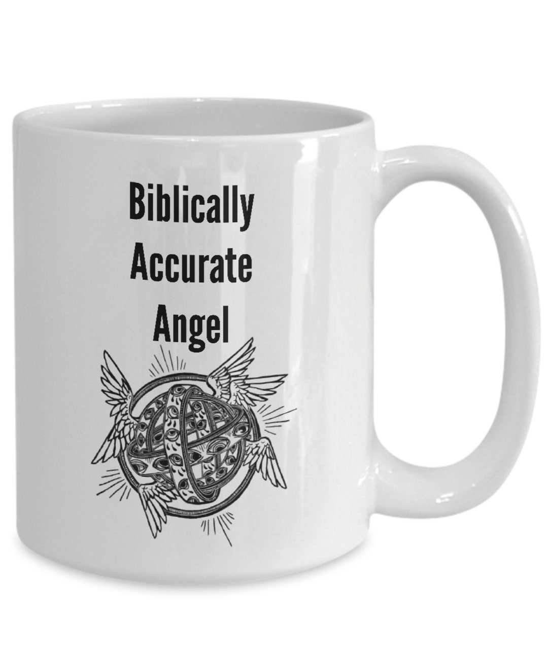 Biblically Accurate Angel Meme Coffee Mug, Funny Christian Meme Gift ...