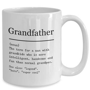 Grandfather Noun Mug, Grandpa Coffee Mug, Pops Mug, Funny Gift for ...