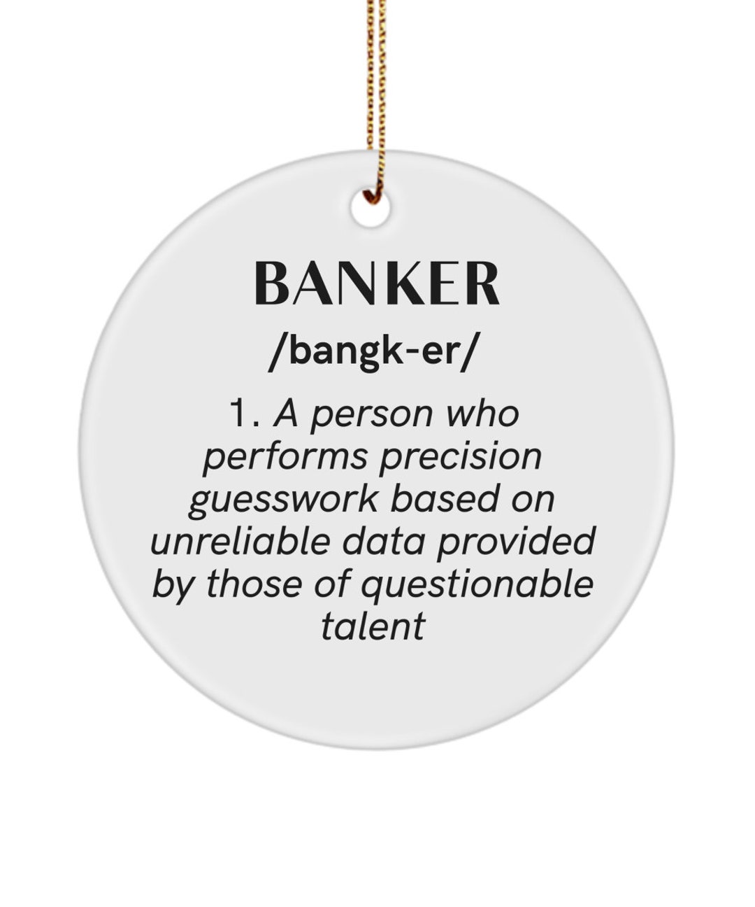 Banker Ornament, Gifts for Bankers, Funny Birthday Christmas Present ...