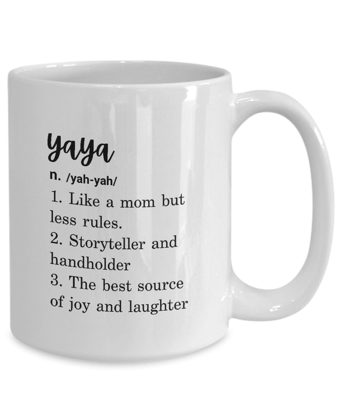 Yaya Definition Coffee Mug, Funny Grandparent Gift Ideas Best Birthday ...