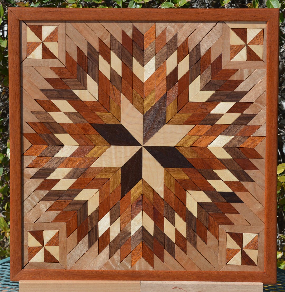 Barn Quilt Star With Pinwheels - Etsy