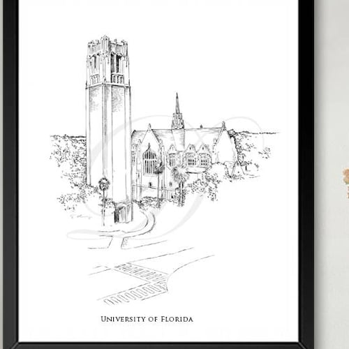 University of Florida / Century Tower / Gainesville Florida / - Etsy