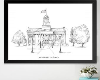 University of Iowa Art - Etsy
