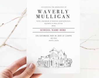 Graduation Invitation University of Delaware - Etsy