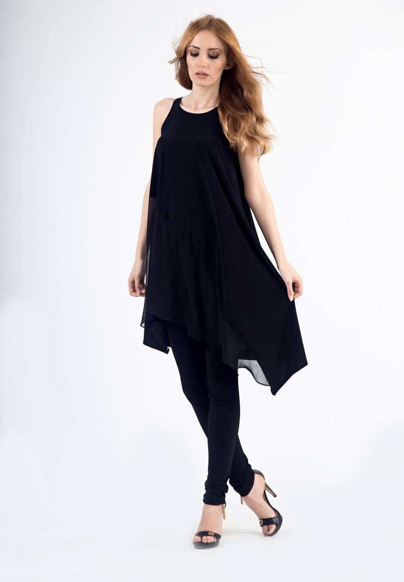 Plus Size Black Sleeveless Maxi Tunic Dress - Etsy