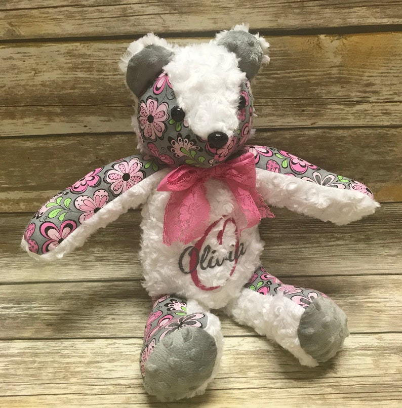Memory Bear With Embroidered Monogram - Etsy