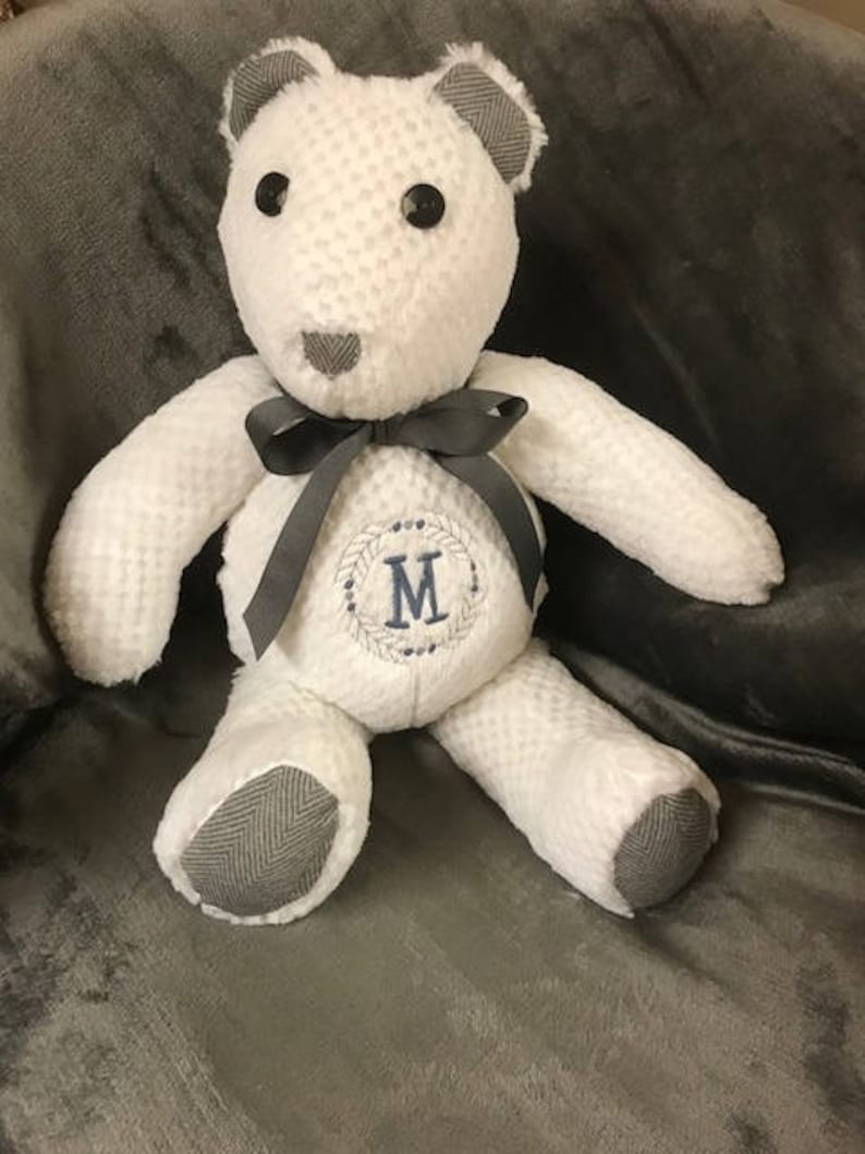 Memory Bear With Embroidered Monogram - Etsy