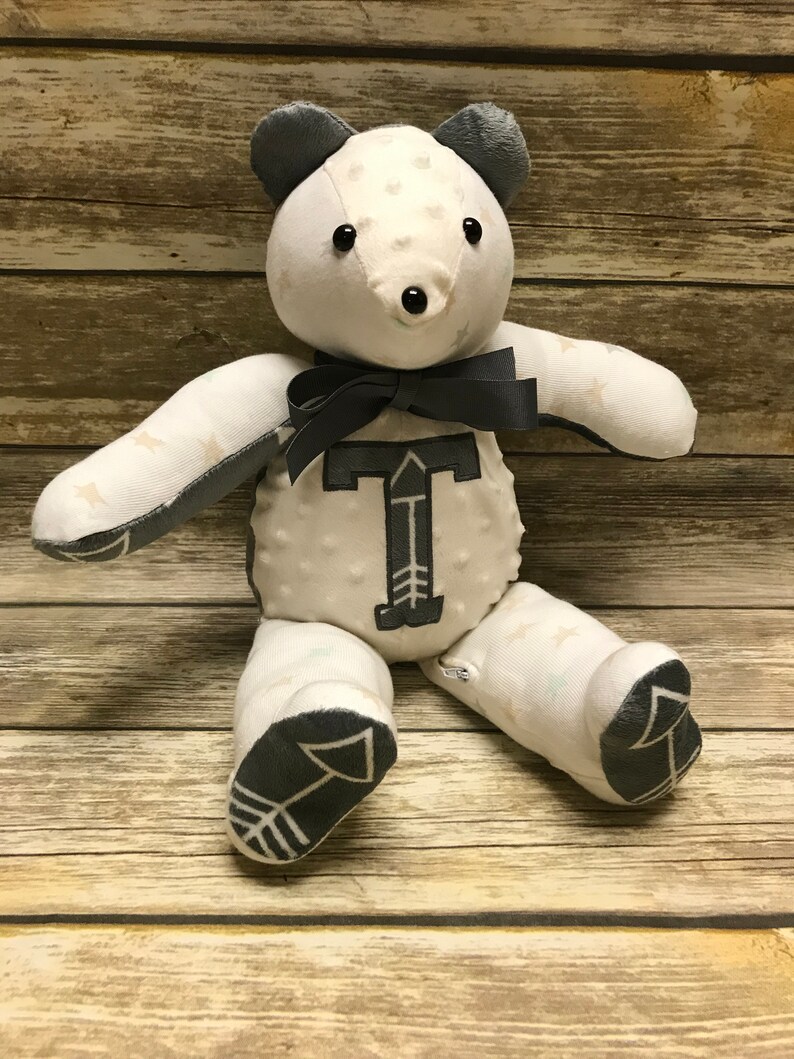 Memory Bear With Embroidered Monogram - Etsy
