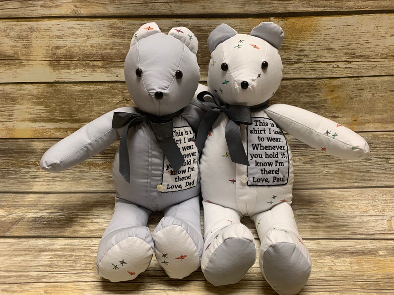 Memory Bear With Embroidered Monogram - Etsy