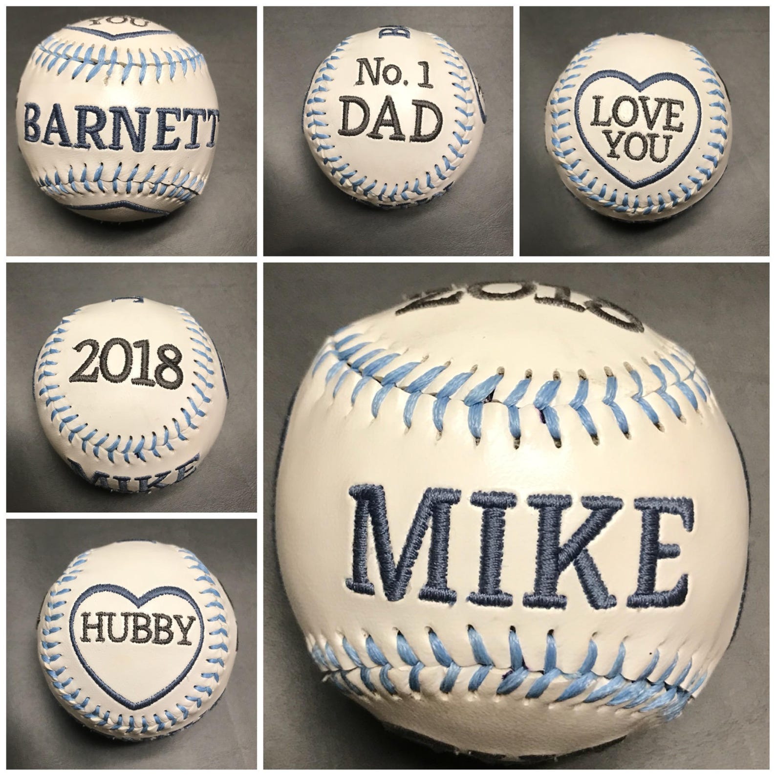Personalized Embroidered Baseballs and Softballs - Etsy
