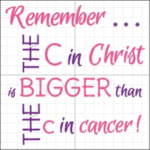 Christ and Cancer Embroidery File - Etsy