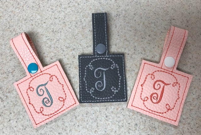Key Fob With 1 Inch Shason Alphabet Font Embroidery File - Etsy Canada