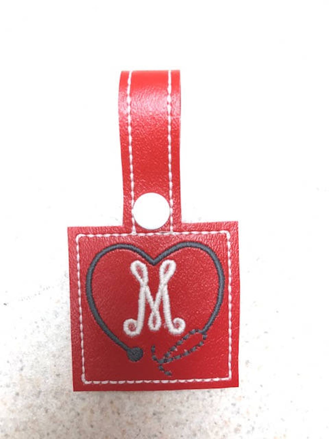 Stethoscope Heart Shaped Set key Fob 4x4 and 5x7 Hoop Sizes | Etsy