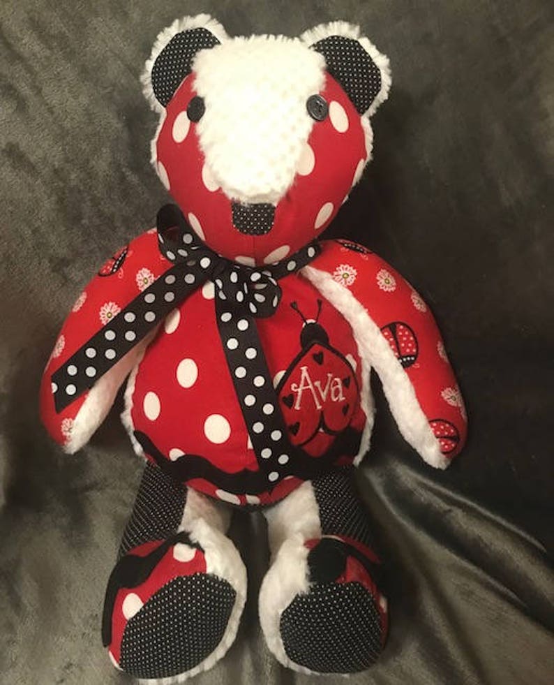 Memory Bear With Embroidered Monogram - Etsy