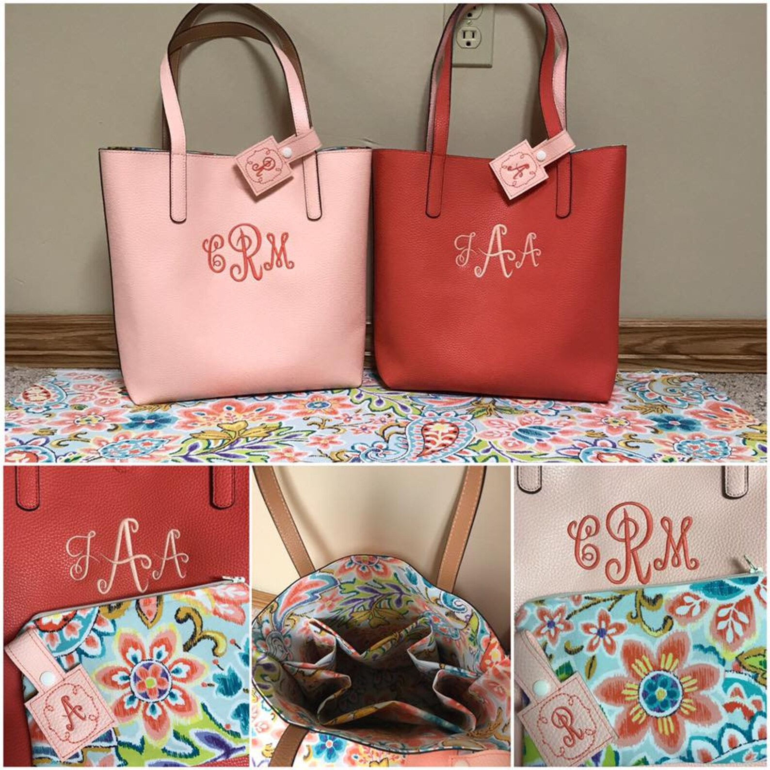 Made to Order, Six Pocket Liner, Monogrammed Purse (single Color Choice ...