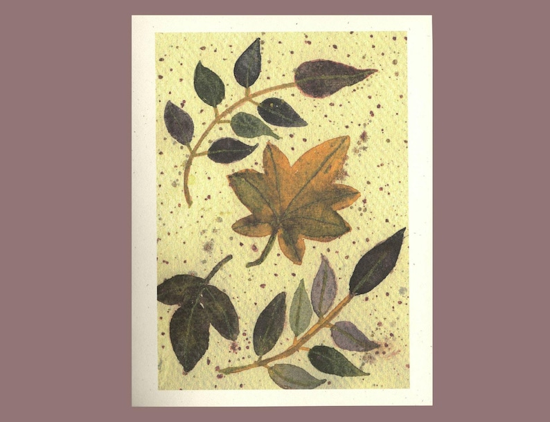Fall Leaf Fantasy Note Card - Print of Original Art - A2 Size - Etsy