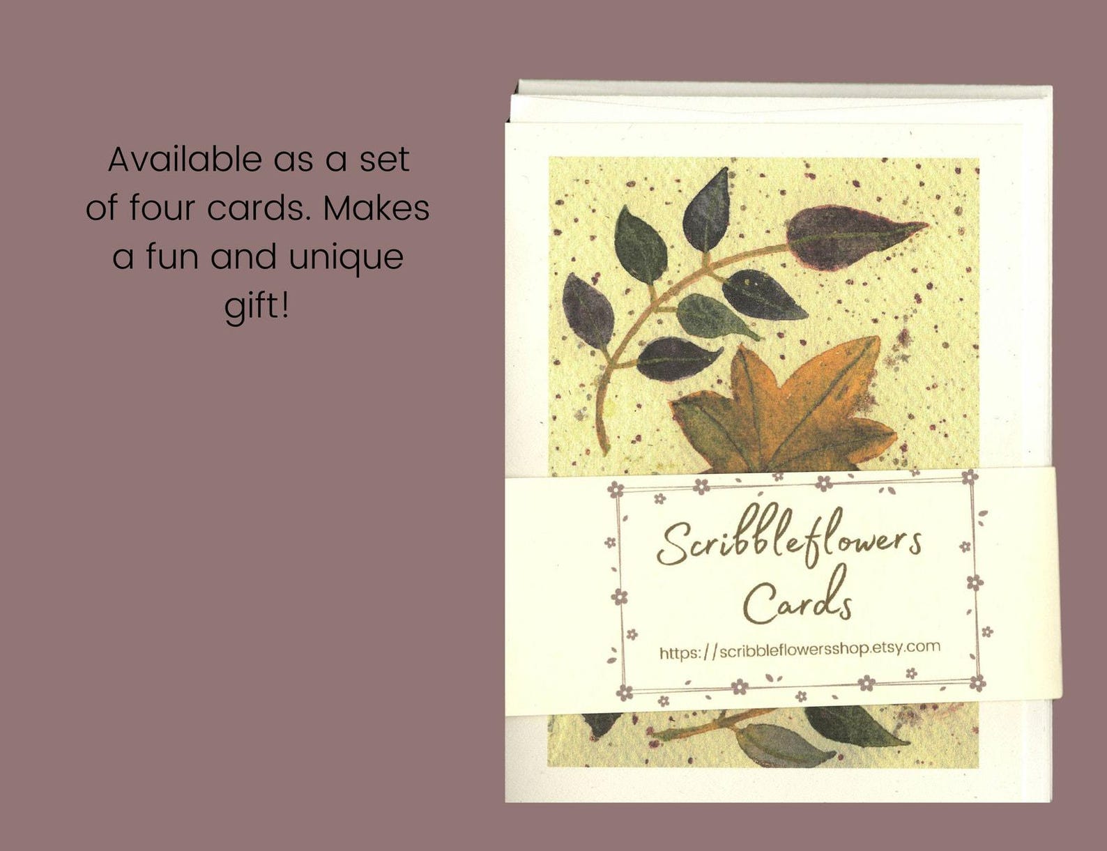 Fall Leaf Fantasy Note Card - Print of Original Art - A2 Size - Etsy