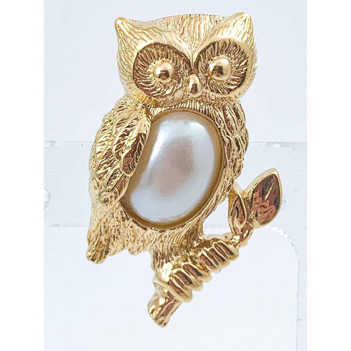 Avon Friendly Critters Owl Tac Pin 1995 Faux Pearl - Etsy