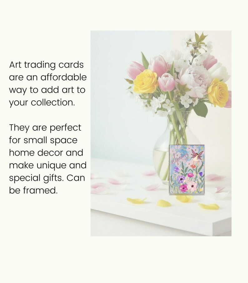 Mini Spring Fairy Art Print – Wildflower Landscape (ATC Card) - Etsy