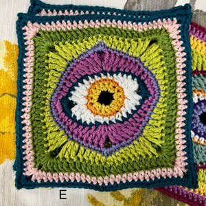 Spooky Crochet Eye Cotton Coasters - Etsy