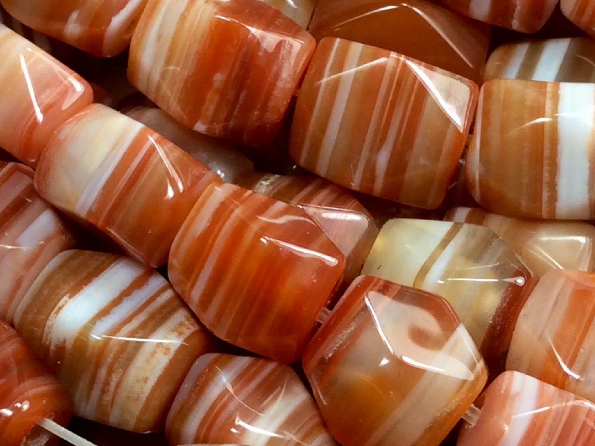 Red Sardonyx Agate Faceted Nugget Bead Approx - Etsy