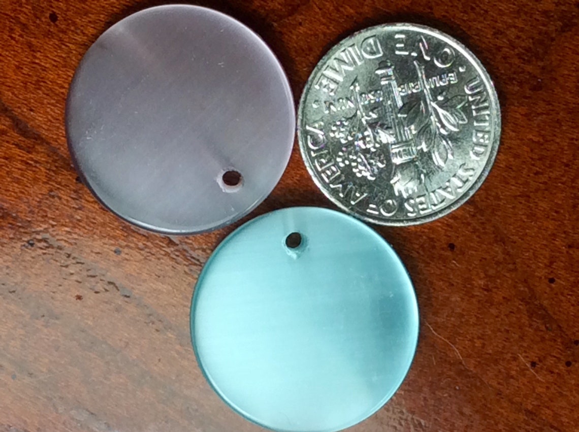 Cat's Eyes, Colorful 20mm Coins , 9 Different Colors , 1.5mm Hole. Sold ...