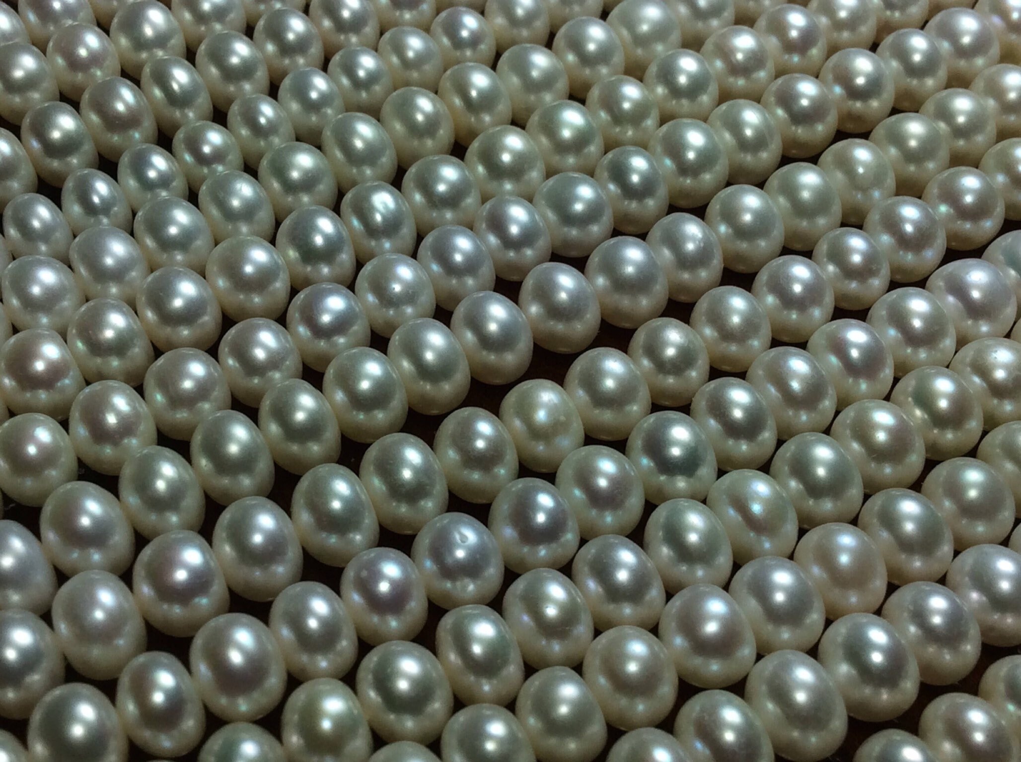 Freshwater Pearls White Pearls Rondelle Pearls Size 5mm OR - Etsy