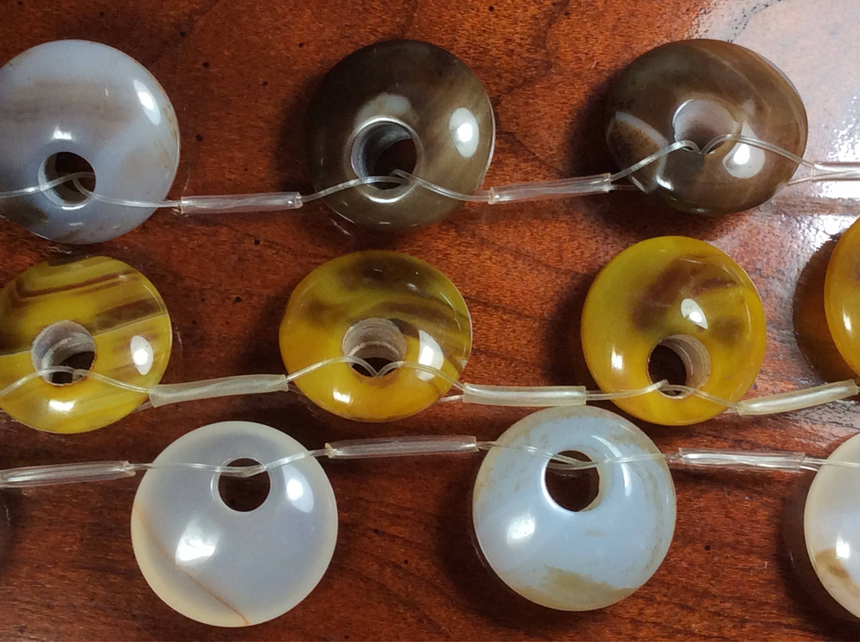 Agate, Puffing Go-gos Bead. Size:approx 23mm. Full Drilled Hole (next ...