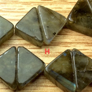 Multiple Gemstone, Isosceles Triangle Beads, 13x17mm, Thick 5mm, 1mm ...