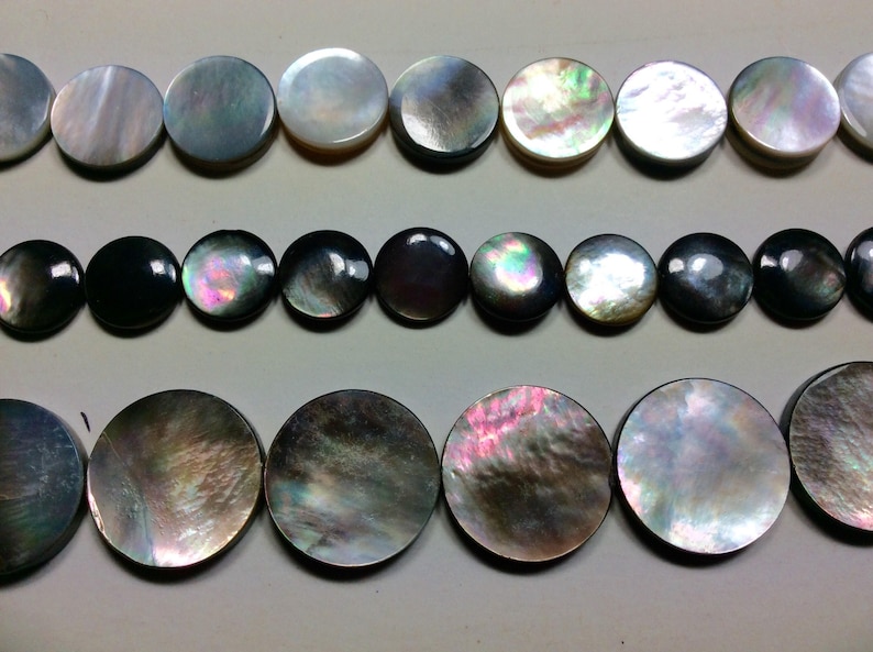 Mother-of-pearl Black Lip Shell Coinflat OR Puffy Coins - Etsy