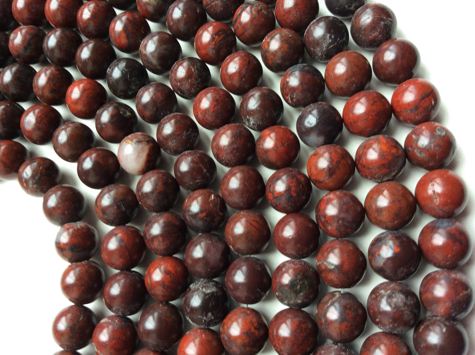 Brecciated Jasper( Also Known as Poppy Jasper), Smooth Round Bead, 6mm ...