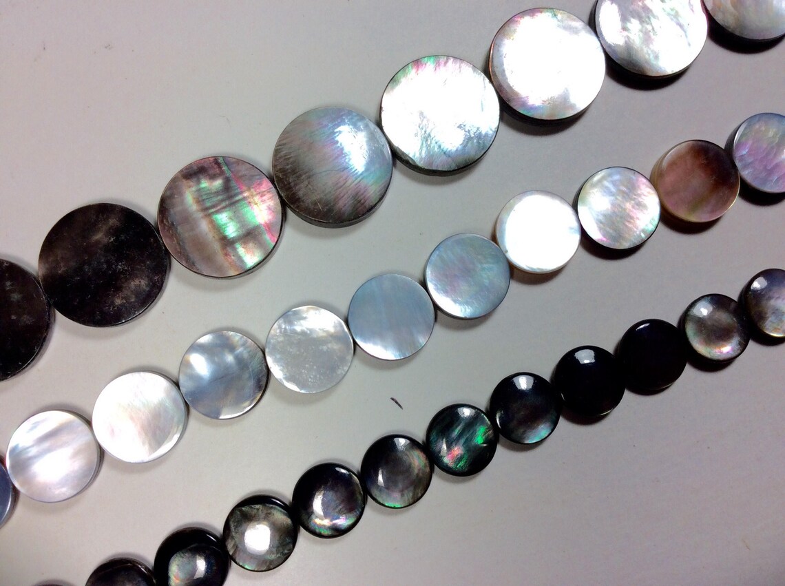 Mother-of-pearl Black Lip Shell Coinflat OR Puffy Coins - Etsy