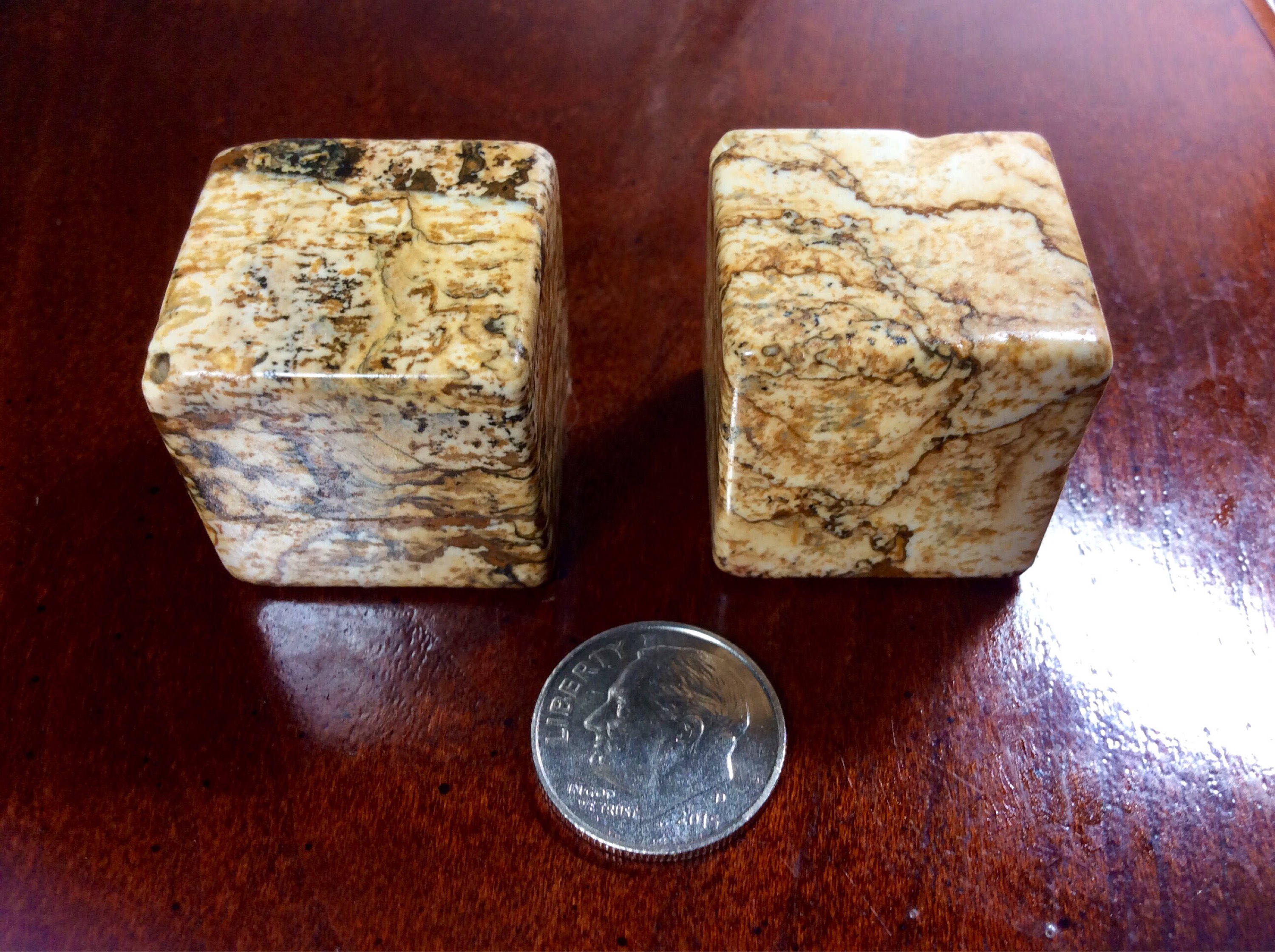 Picture Jasper, Gemstone Cube Beads, Unusual Beads, 23mm Big Cubes ...