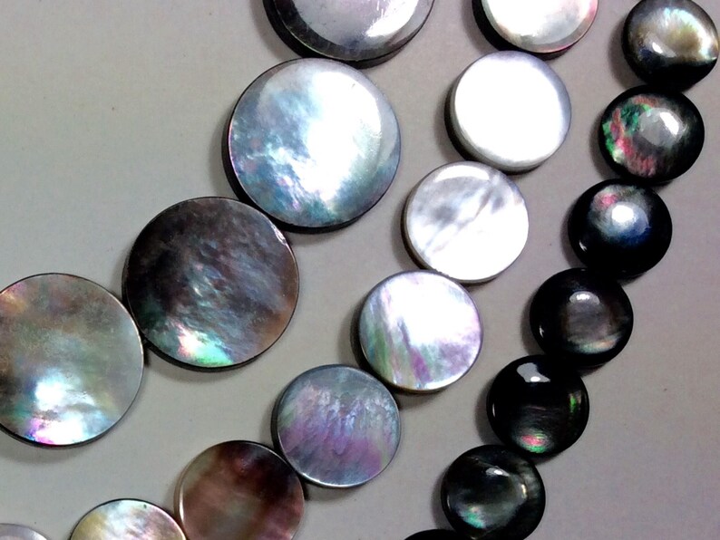Mother-of-pearl Black Lip Shell Coinflat OR Puffy Coins - Etsy