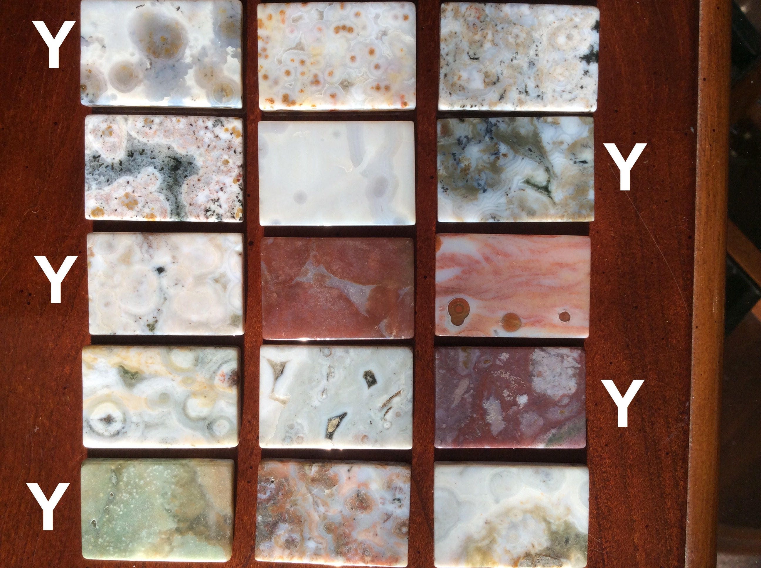 Flat Rectangle Beads Gemstones Fully Double Drilled Double | Etsy