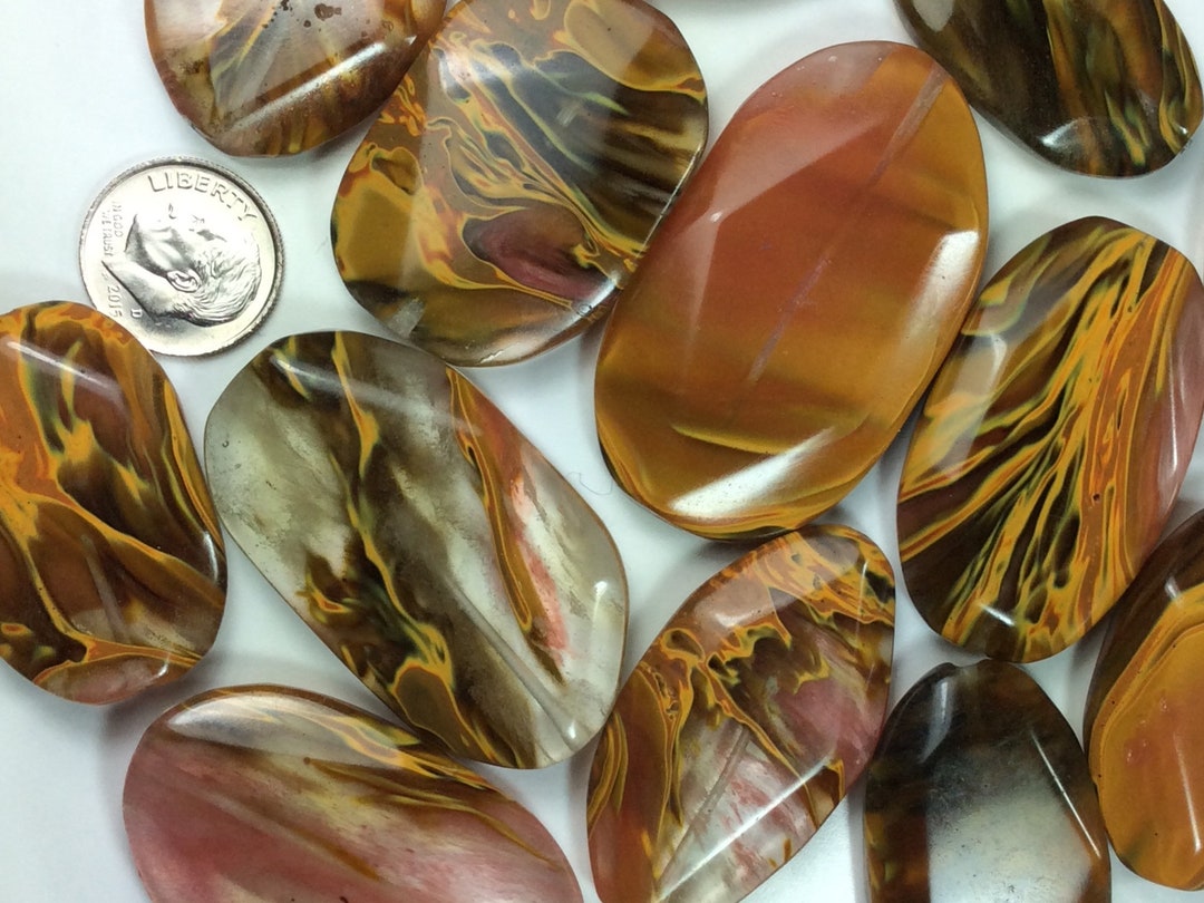 Piedra sintética óvalo plano irregular colgantes orificio - Etsy España