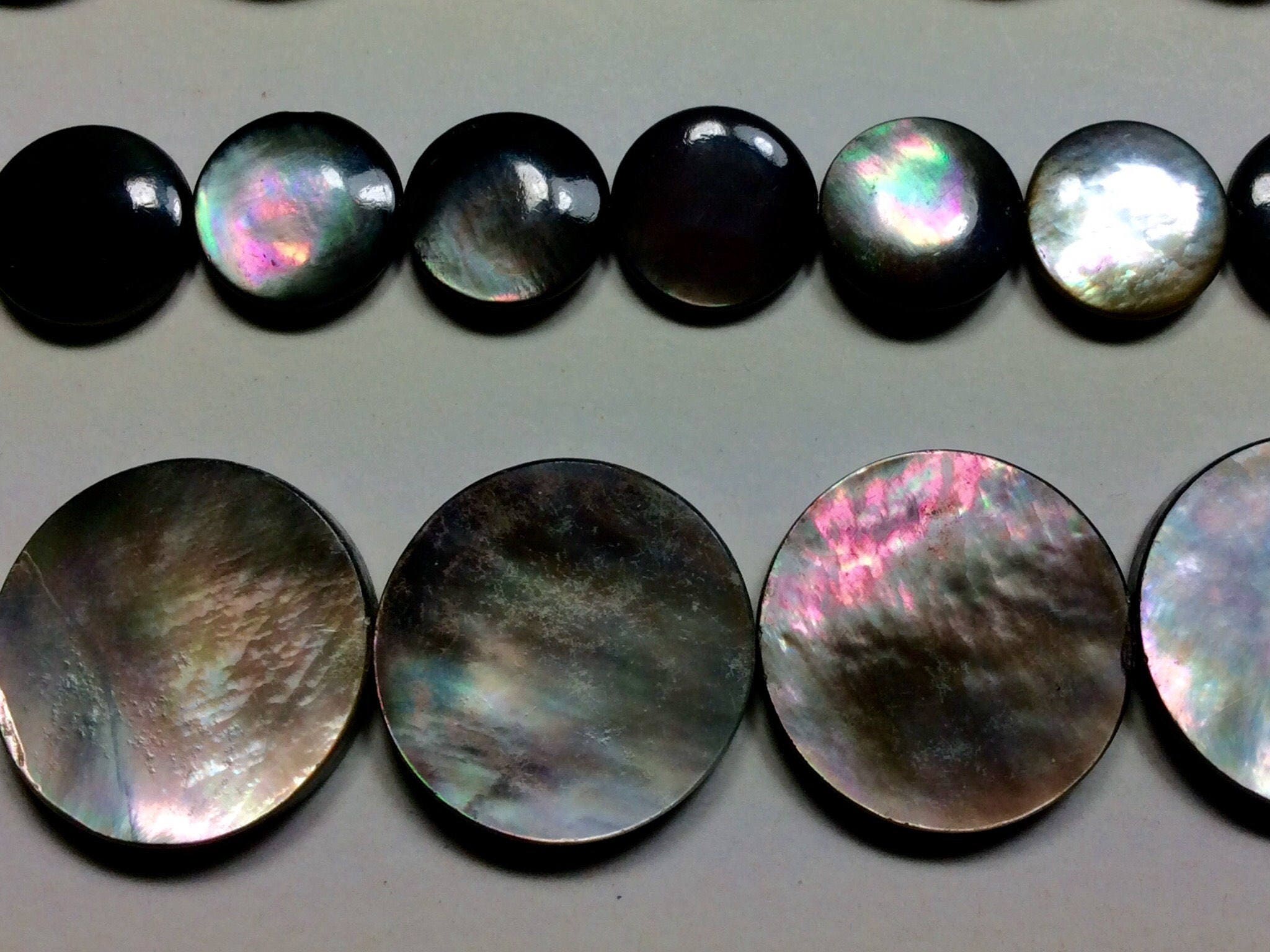 Mother-of-pearl Black Lip Shell Coinflat OR Puffy Coins - Etsy