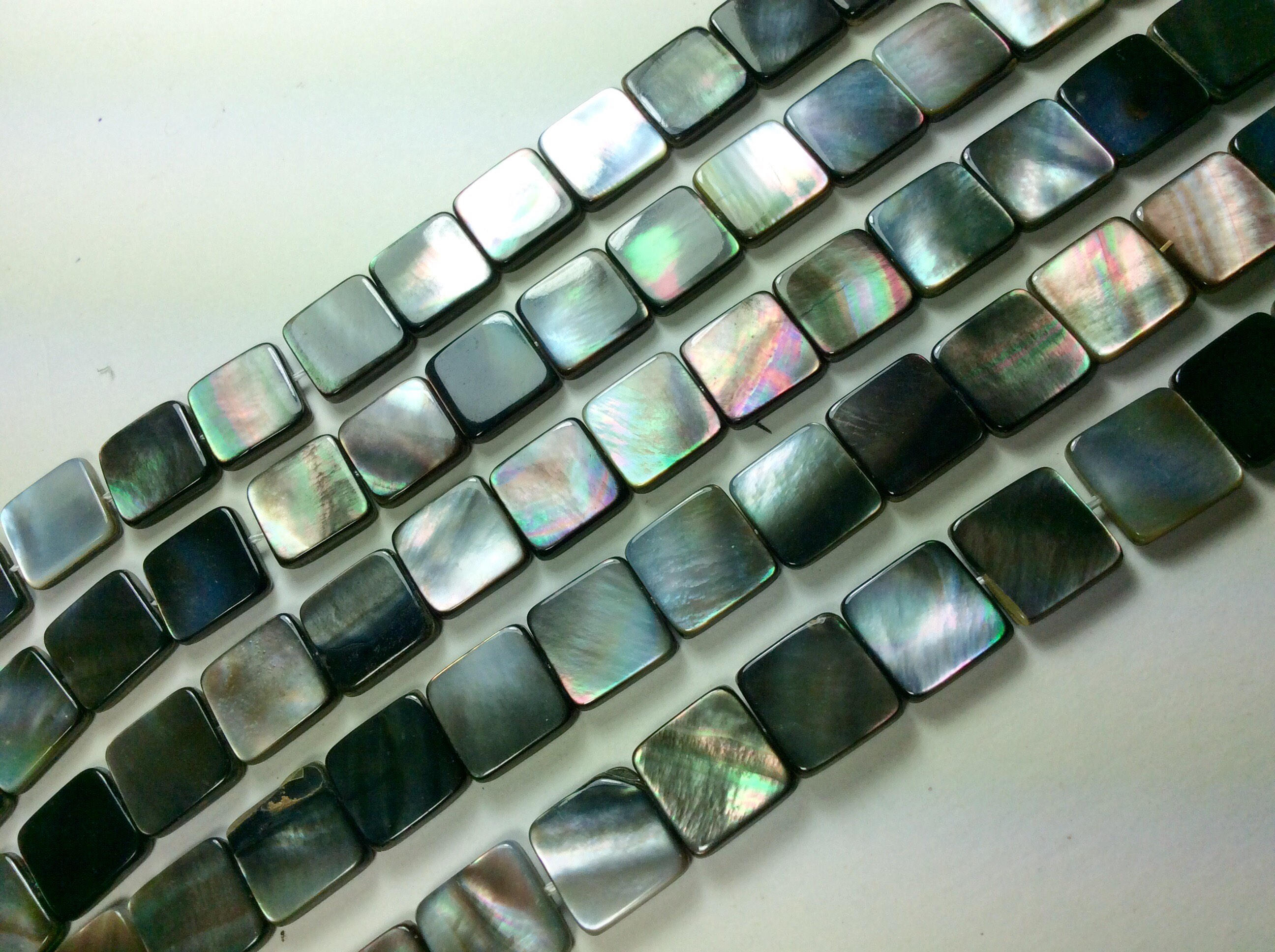 Black Lip Shell Beads, an Organic Gemstone , Mother-of-pearl, 7mm or ...