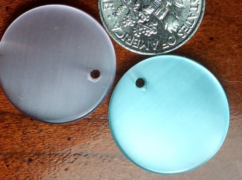 Cat's Eyes, Colorful 20mm Coins , 9 Different Colors , 1.5mm Hole. Sold ...